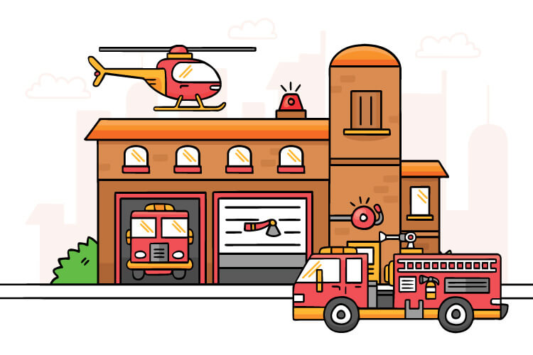 Fire Station Clipart: Essential Safety Illustrations - Graphic a2z