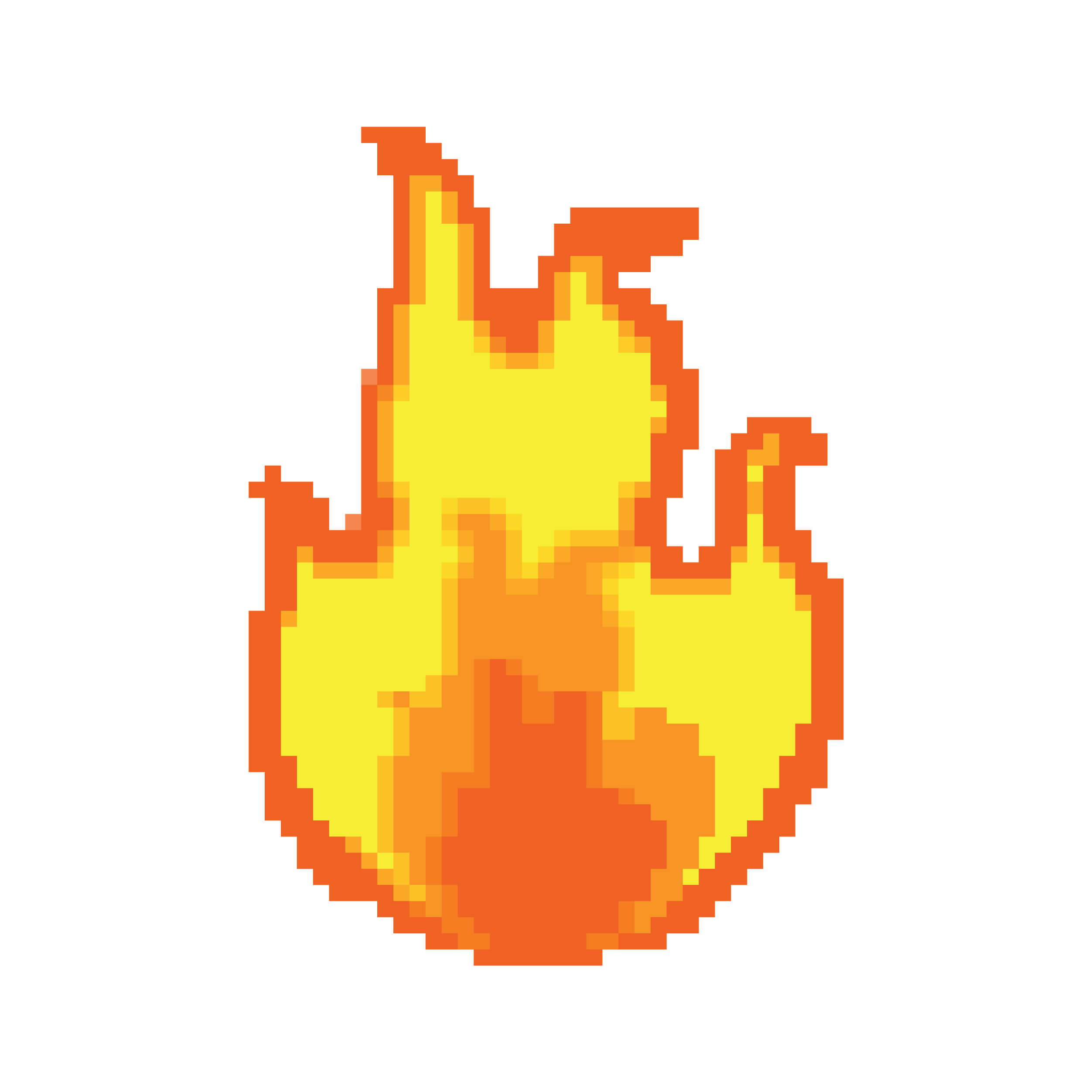 Fire Pixel Art: Retro Digital Design - Graphic a2z