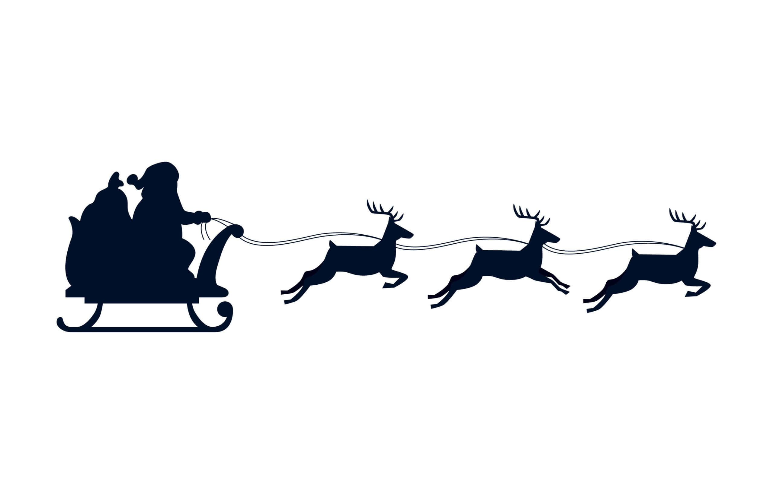 Santa Claus Silhouette: Festive Holiday Icon - Graphic a2z