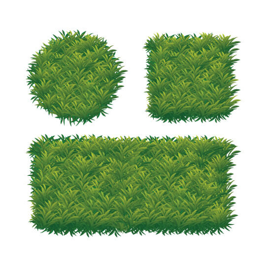 Realistic Grass Shape Banner Vector: Natural Design Element - Graphic a2z
