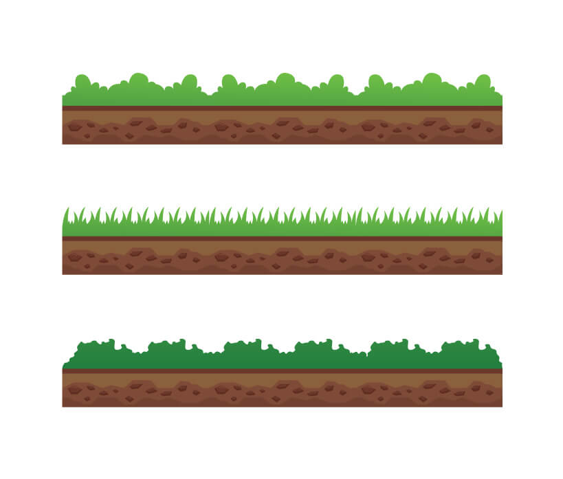 Pixelated Grass: Retro Digital Design Elements - Graphic a2z