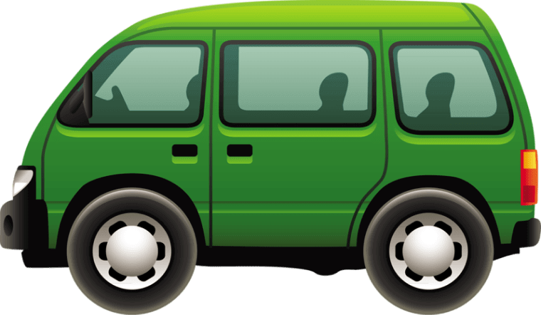 Green Color Car, Compact Car, Cartoon Car Png - Graphic a2z