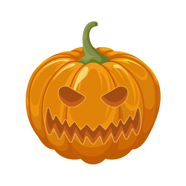 pumpkin halloween cartoon in yellow color - Graphic a2z