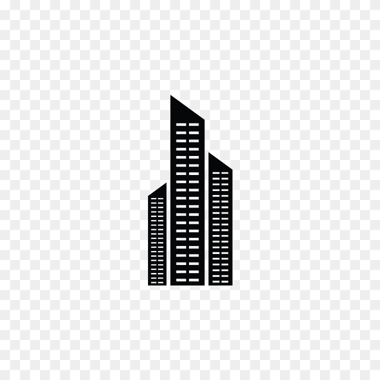 Commercial Hotel City Building Icon Transparent Background - Graphic a2z