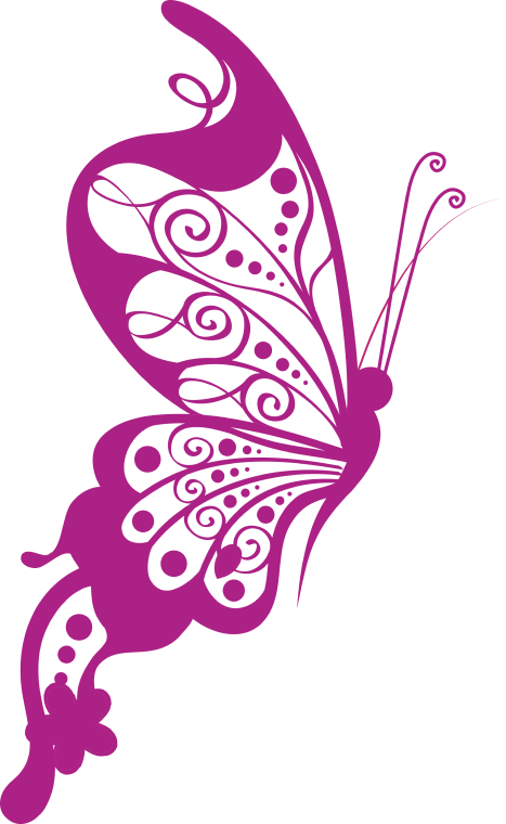 Pink color butterfly logo, illustration drawing pink butterfly ...
