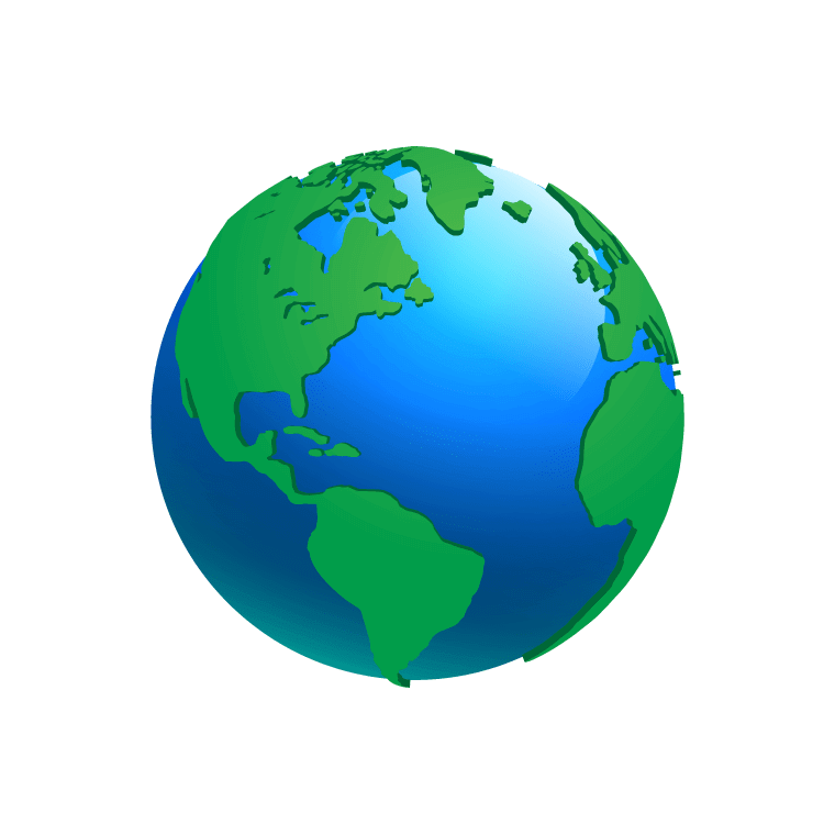 global views of earth map - Graphic a2z